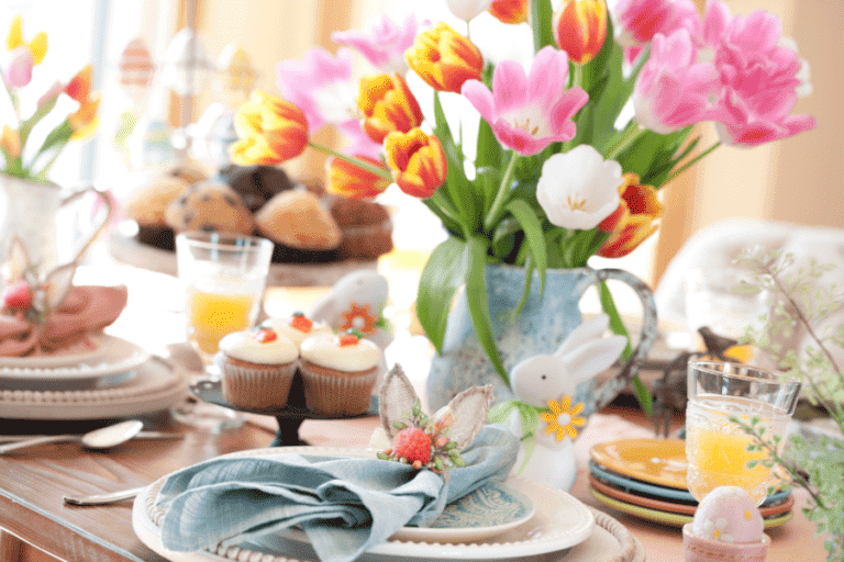 47 Easy Easter Table Centerpieces Ideas: Decor For Spring - Nestly Nifty